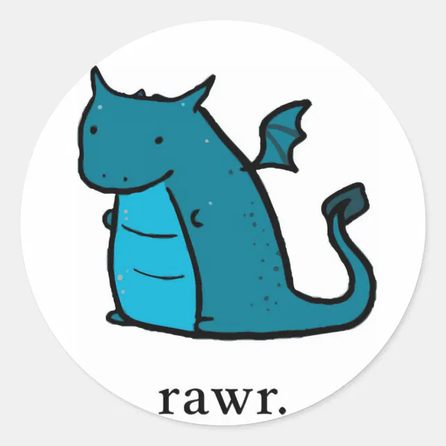 Blob Dragon Stickers | Zazzle