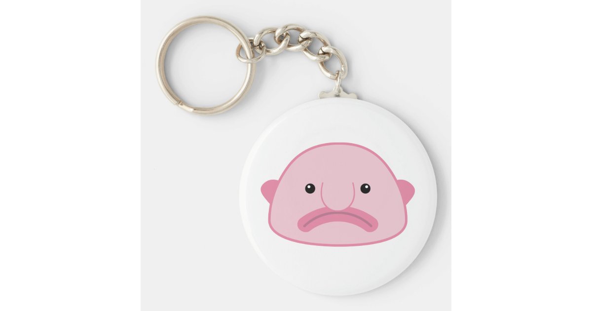 Blobfish Button Keychain | Zazzle.com