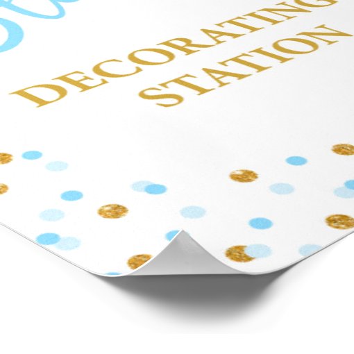 Block Decorating Station Baby Shower Sign | Zazzle