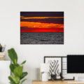 Block Island Sunset Ocean Poster | Zazzle