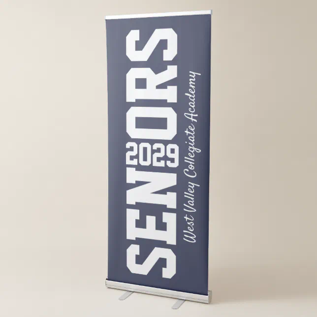 Block Letter Senior Graduation Class of 2019 Retractable Banner | Zazzle
