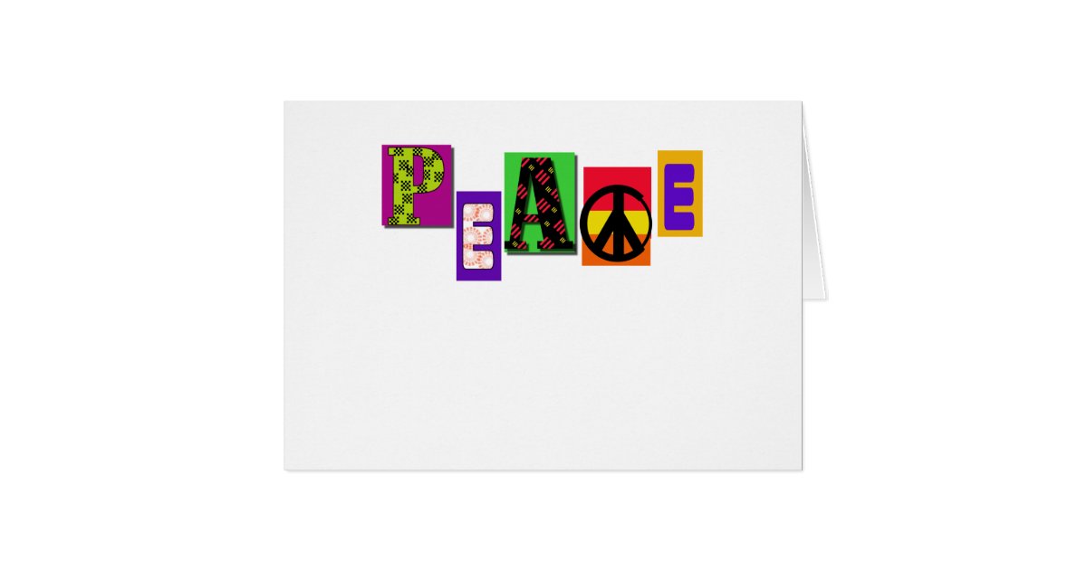 Block Letters Peace | Zazzle