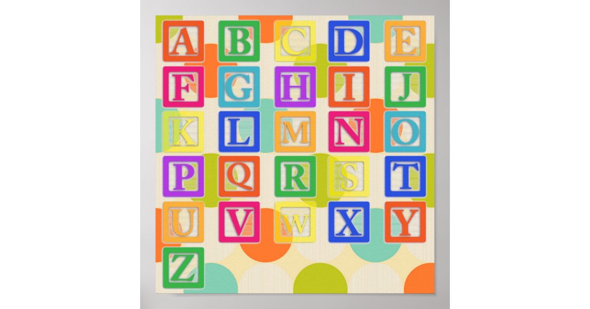 Block letters Poster | Zazzle