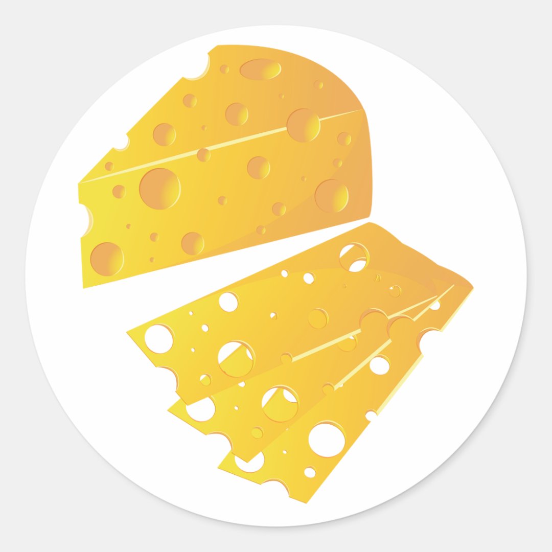 Block Of Cheese Stickers | Zazzle
