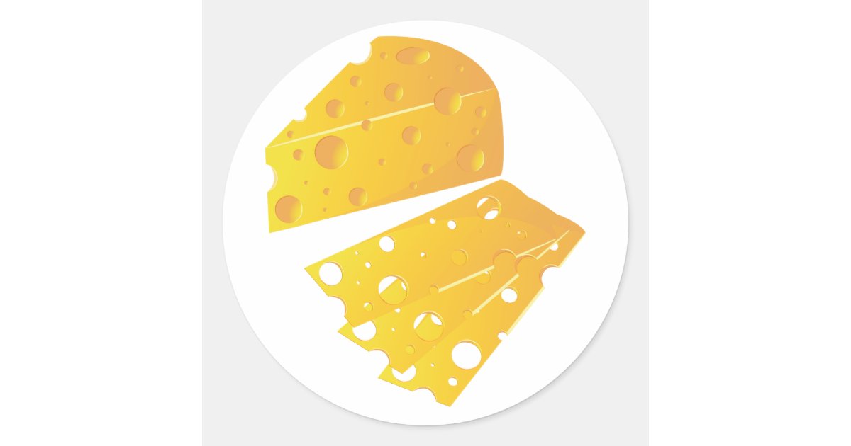 Block Of Cheese Stickers | Zazzle