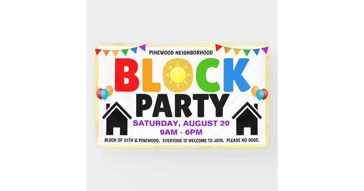 Block Party Banner | Zazzle