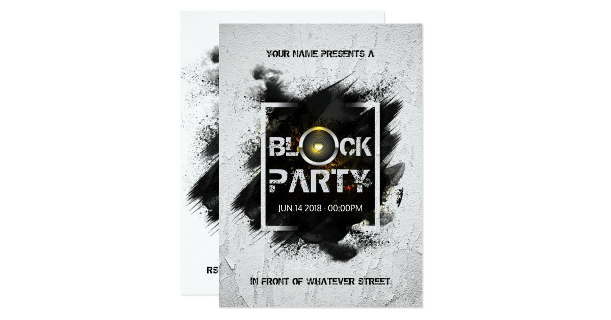 Block Party custom invitation | Zazzle.com