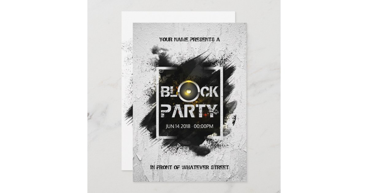 Block Party custom invitation | Zazzle