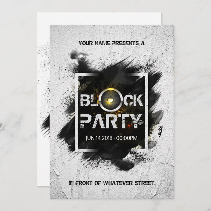 Block Party custom invitation | Zazzle