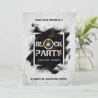 Block Party custom invitation | Zazzle