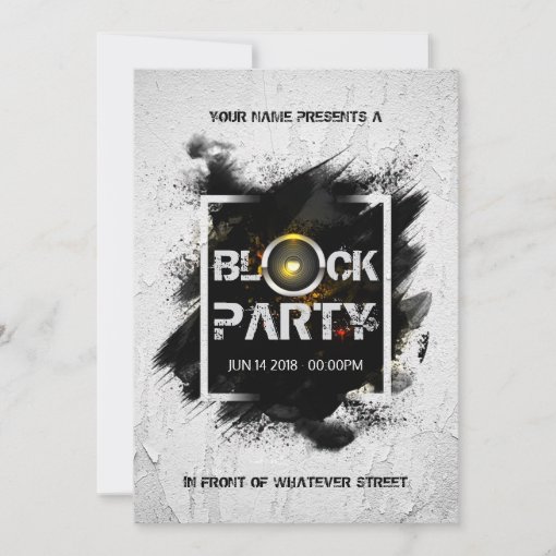 Block Party custom invitation | Zazzle