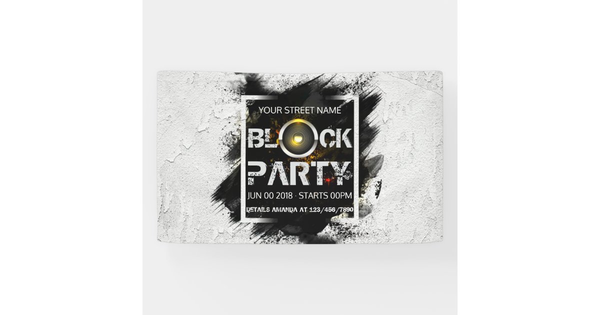 Block Party custom invitation Banner | Zazzle