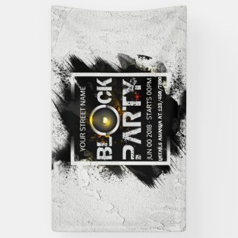 Block Party custom invitation Banner | Zazzle