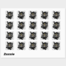 Block Party custom invitation Square Sticker | Zazzle