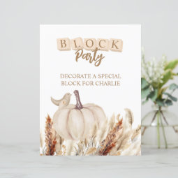 Block Party Fall Baby Shower Activity | Zazzle