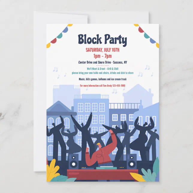 Block Party Invitation | Zazzle