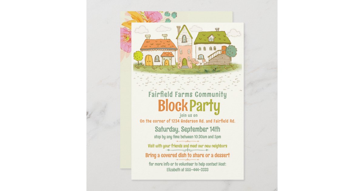 Block Party Invitation | Zazzle