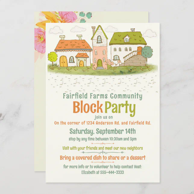 Block Party Invitation | Zazzle