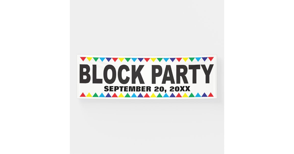 Block Party street banner | Zazzle