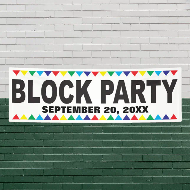 Block Party street banner | Zazzle