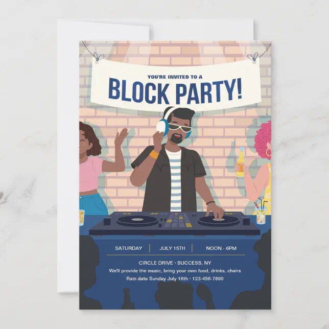 Block Party Urban Invitation | Zazzle