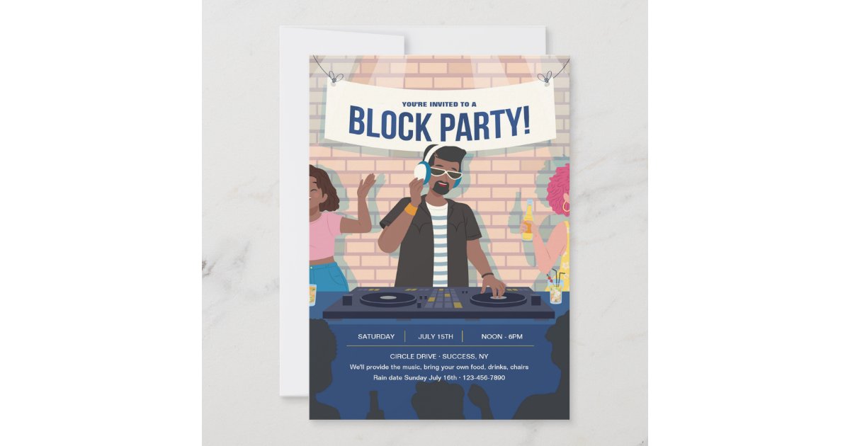Block Party Urban Invitation | Zazzle
