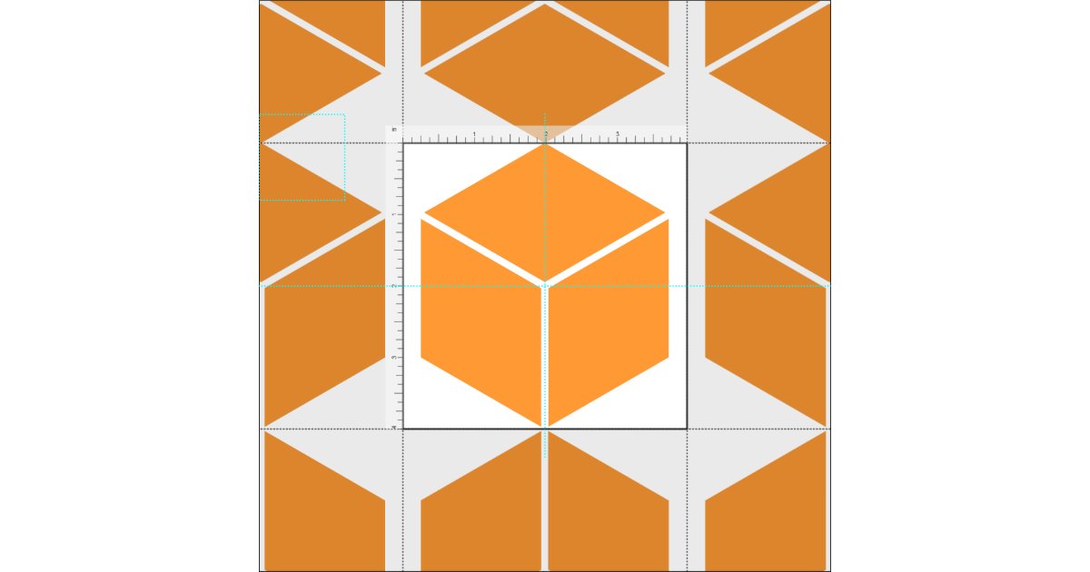 Block Pattern - Light Orange on White Fabric | Zazzle.com