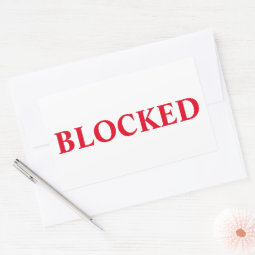 Blocked Sticker | Zazzle