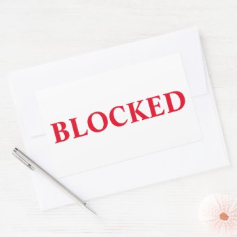 Blocked Sticker | Zazzle