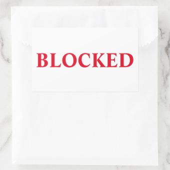 Blocked Sticker | Zazzle