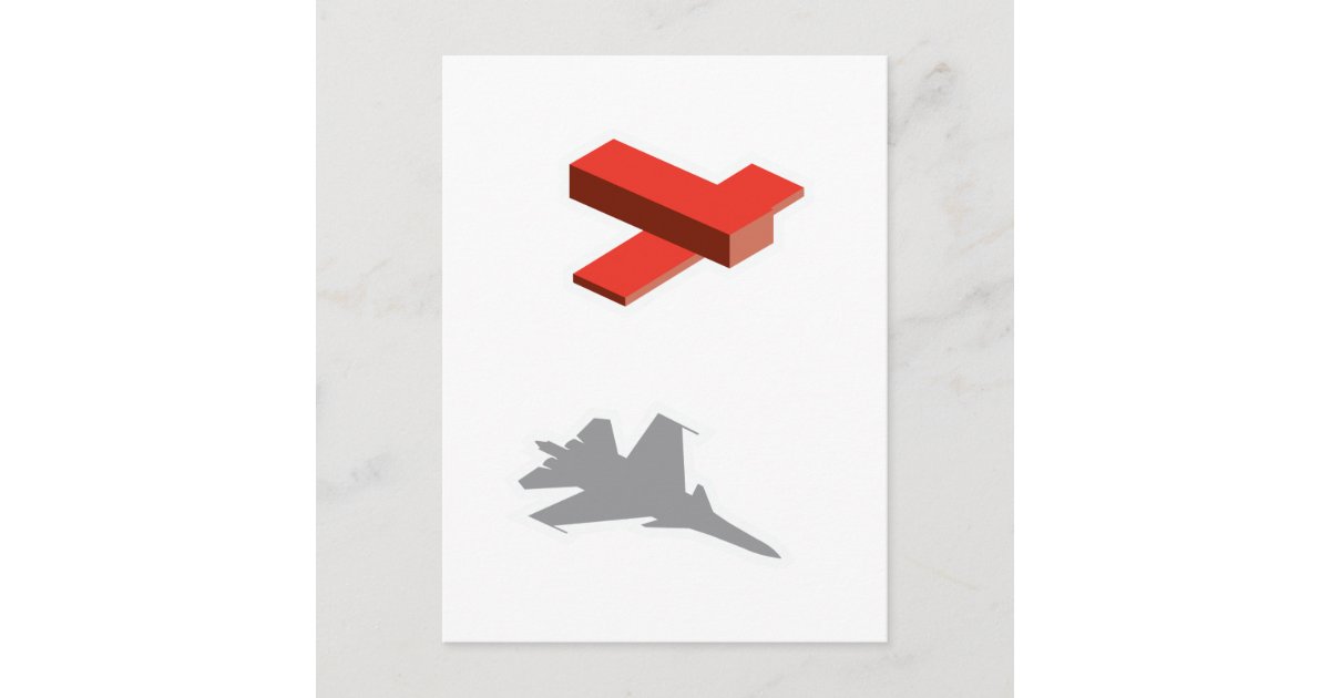 Blocks Airplane Postcard | Zazzle