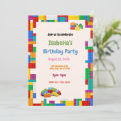 Blocks Birthday Party Invitation | Zazzle