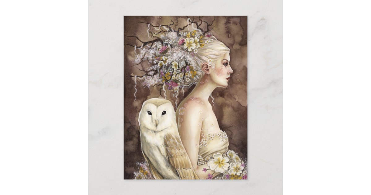 Blodeuwedd in Bloom Postcard | Zazzle