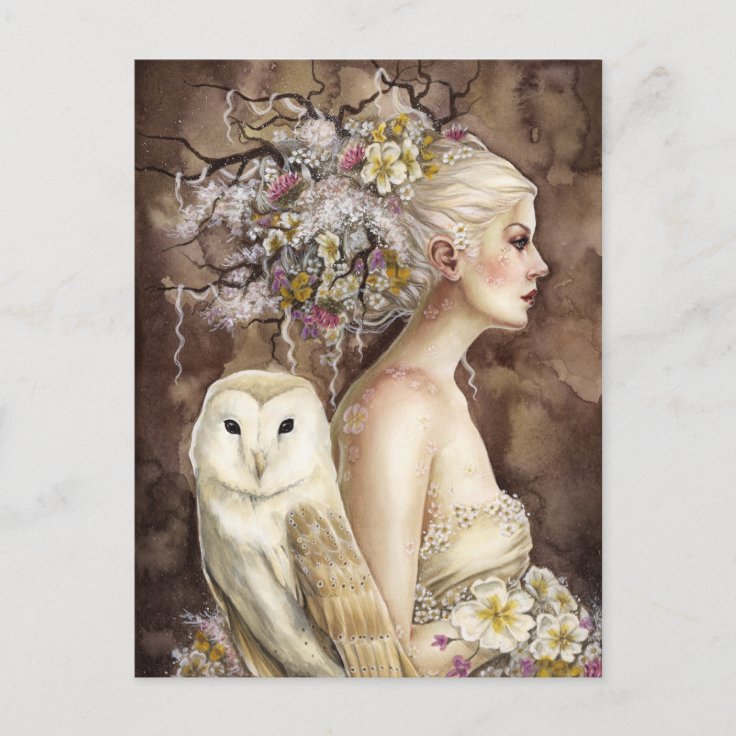 Blodeuwedd in Bloom Postcard | Zazzle