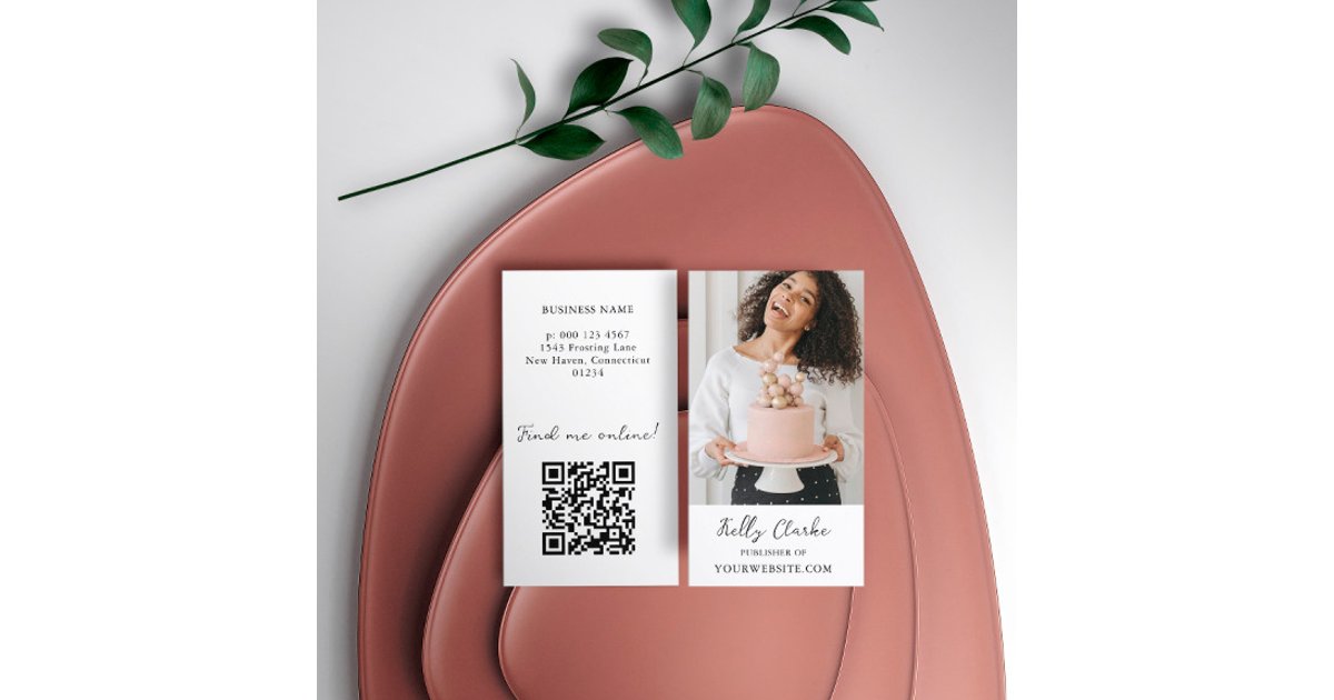 Blogger Influencer Content Creator Photo QR Code Business Card | Zazzle