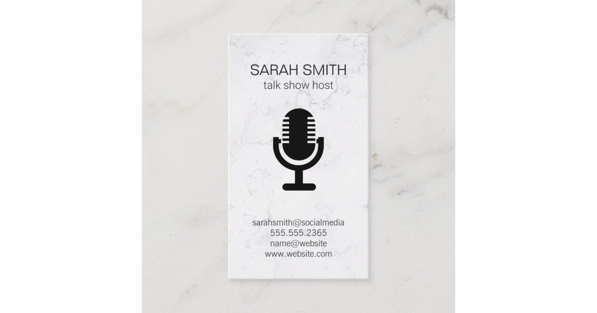 Blogger | Talk Show Host | Podcast Business Card | Zazzle