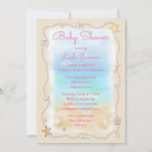 Blonde Beach Baby Conch Shell Baby Shower Invitation | Zazzle