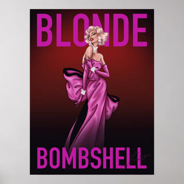 Blonde Bombshell Poster | Zazzle