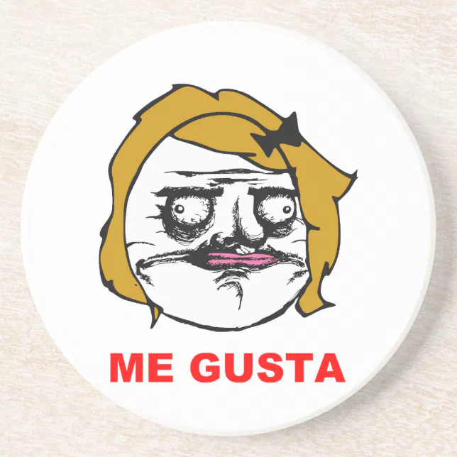 Blonde Female Me Gusta Comic Rage Face Meme Coaster | Zazzle