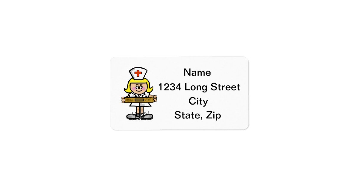 Blonde Female Nurse Address Labels | Zazzle