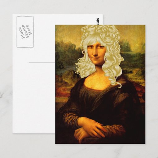 Blonde Mona Lisa Postcard | Zazzle