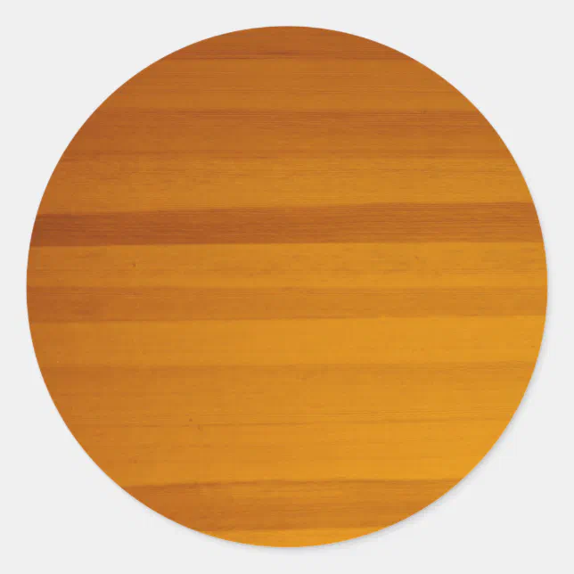 blonde wood grain pattern classic round sticker | Zazzle