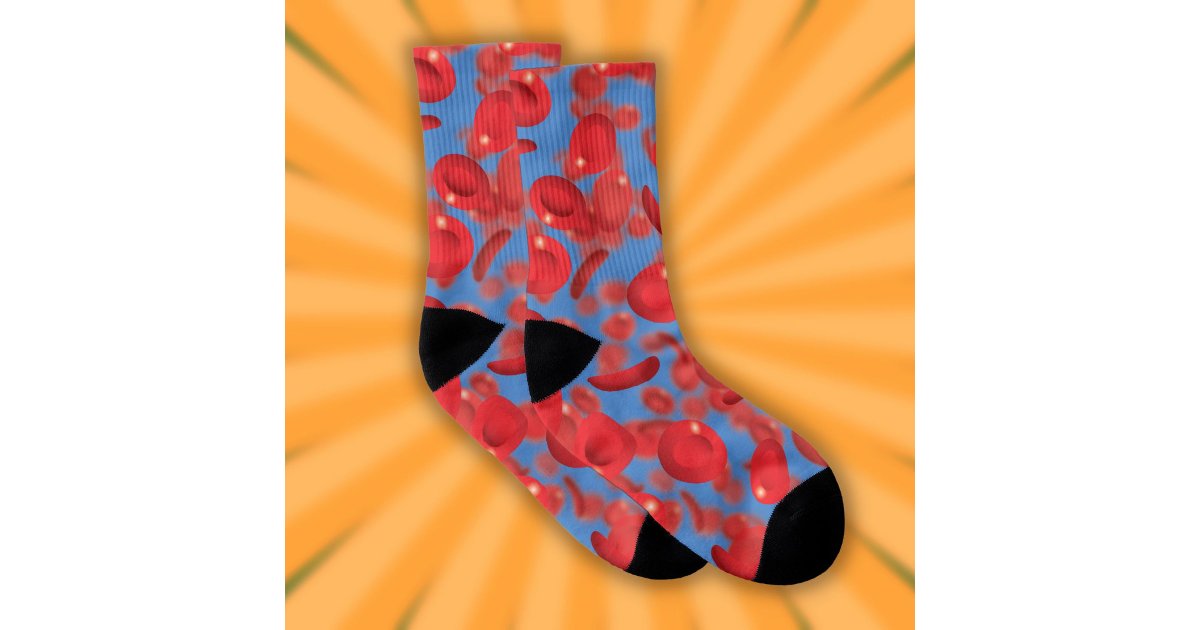 Blood Cells Pattern Doctor Nurse Socks | Zazzle