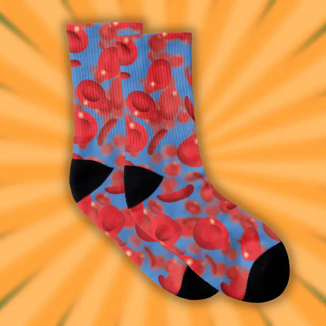 Blood Cells Pattern Doctor Nurse Socks | Zazzle
