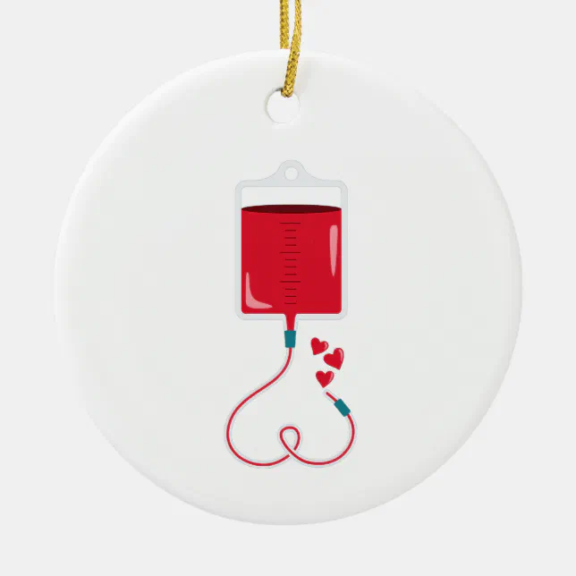 Blood Donation Ceramic Ornament | Zazzle