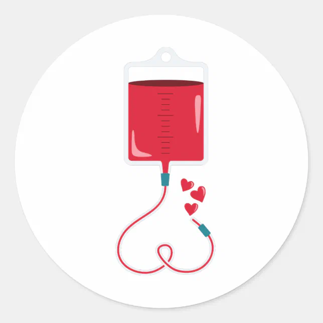 Blood Donation Classic Round Sticker | Zazzle
