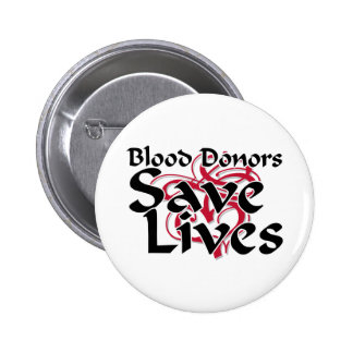 Blood Donor Buttons and Blood Donor Pins