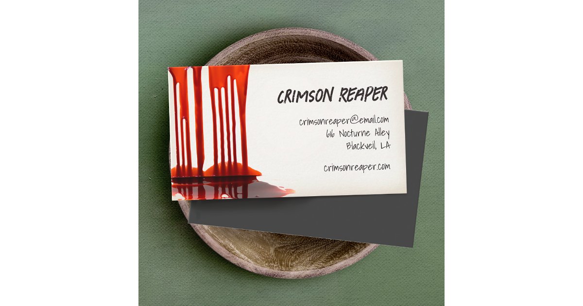Blood Drips Horror Business Card | Zazzle