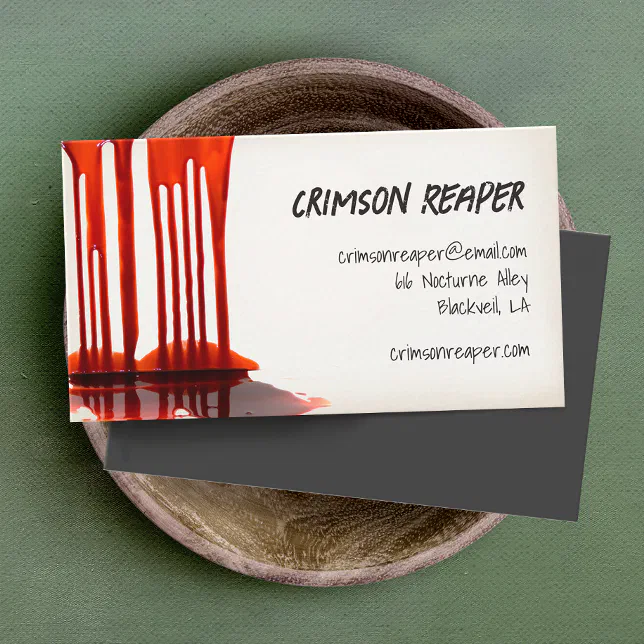 Blood Drips Horror Business Card | Zazzle