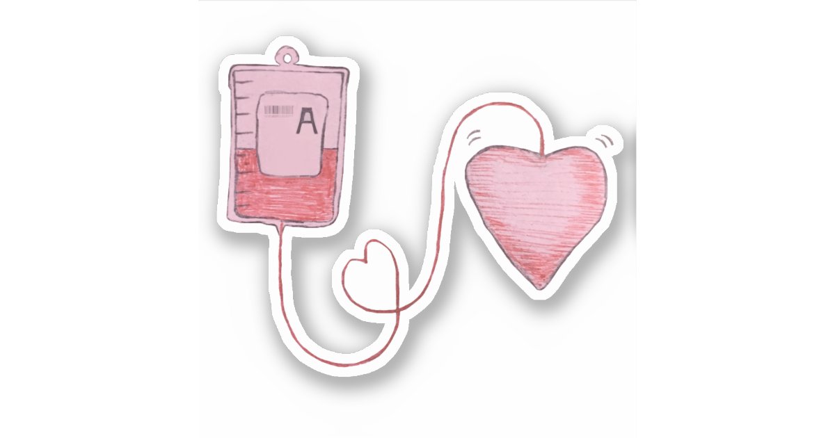 Blood Drive Sketch Sticker | Zazzle